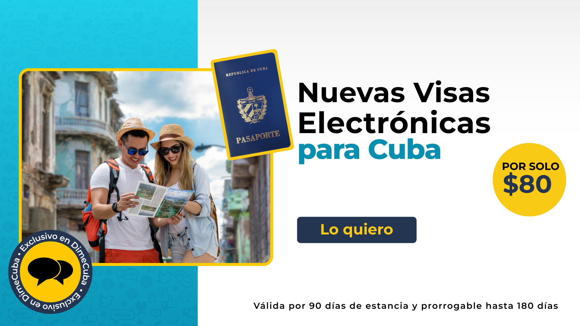 Visas de turismo electrónicas para viajar a Cuba