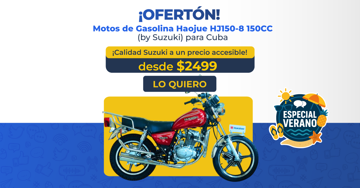 Nuevos modelos de motos 2025 para Cuba: Suzuki, Treck y Haojue en preventa